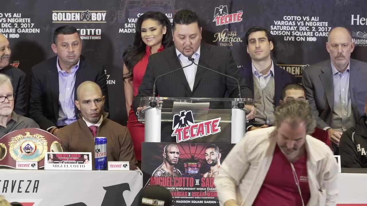 Miguel COTTO vs. Sadam ALI Caguas: Press Conference - Official Free ...