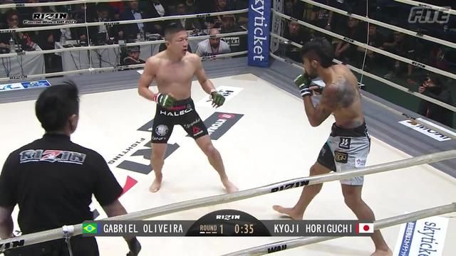 Horiguchi's TKO win against de Oliveira at RIZIN World GP Tournament - TrillerTV