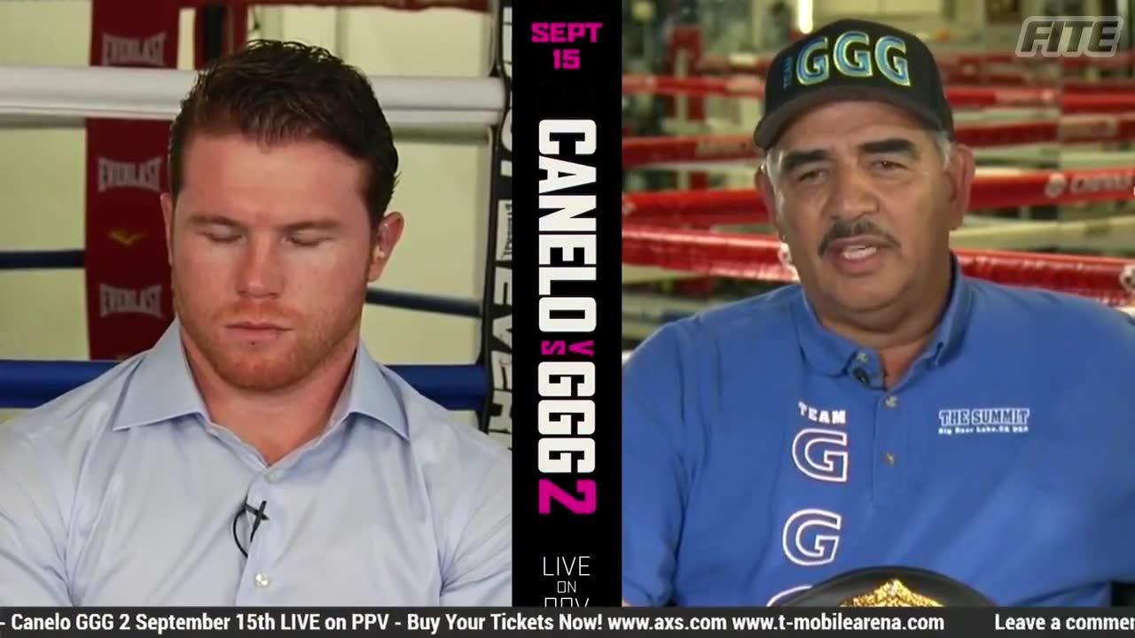 Abel Sanchez and Canelo exchange heated words on the first Canelo vs ...