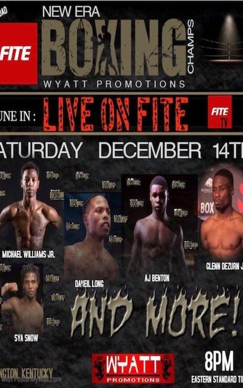 Wyatt Promotions: New Era Boxing Champs - Official PPV Replay ...