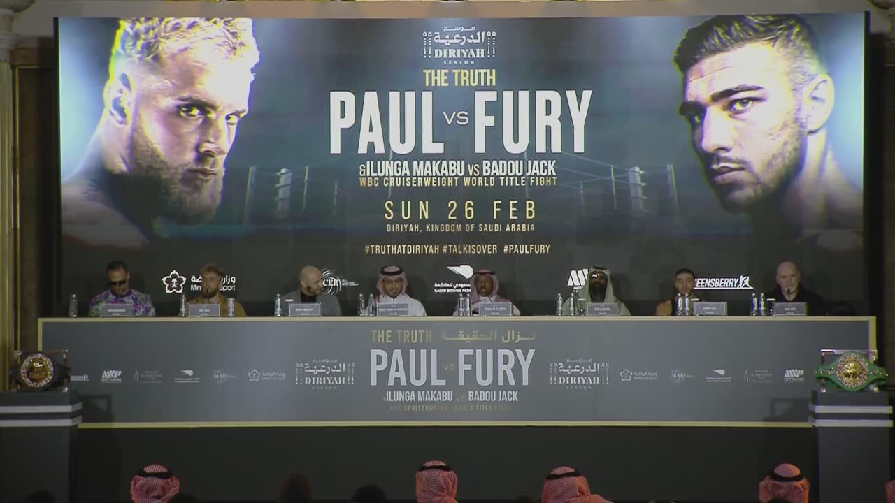 Paul vs Fury: Press Conference - Official Free Replay - TrillerTV - Powered by FITE
