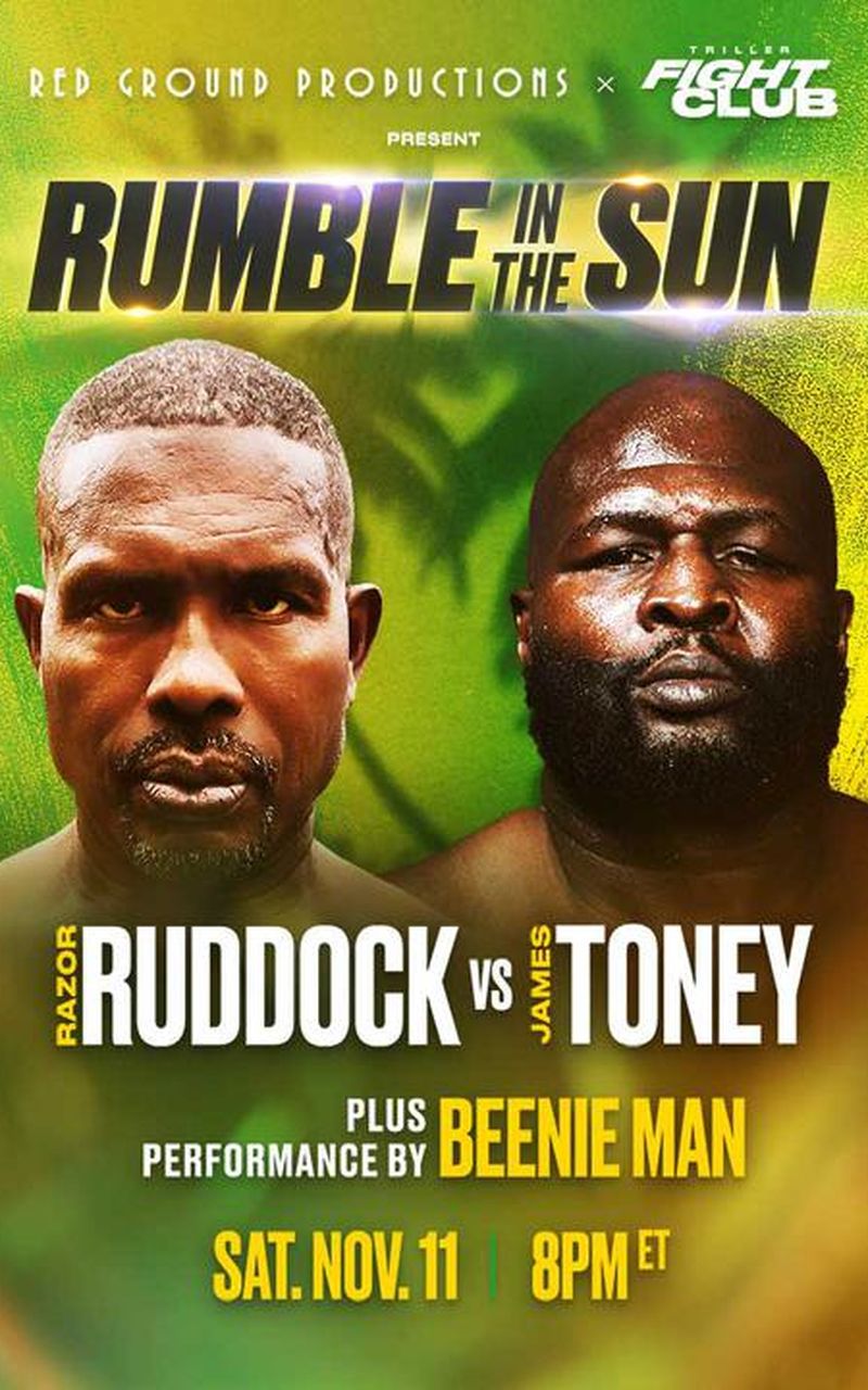 Rumble in The Sun: Razor Ruddock vs James Toney - Official PPV Replay ...