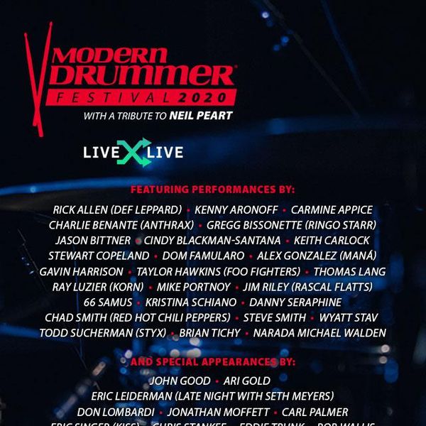 LiveXLive: Modern Drummer Festival 2020: A Tribute to Neil Peart - PPV ...