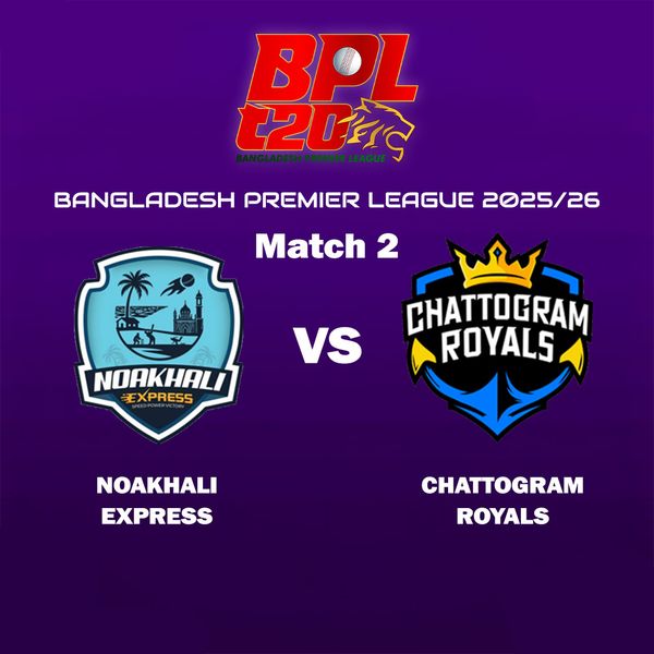 Bangladesh Premier League 2025/26: Noakhali Express vs Chattogram ...