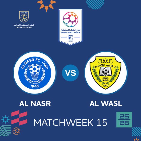 UAE Pro League 2025/26: Al Nasr vs Al Wasl - Official Replay - TrillerTV