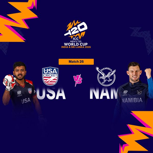 ICC Men's Т20 World Cup 2026, Match 26: USA vs Namibia - Official Free ...