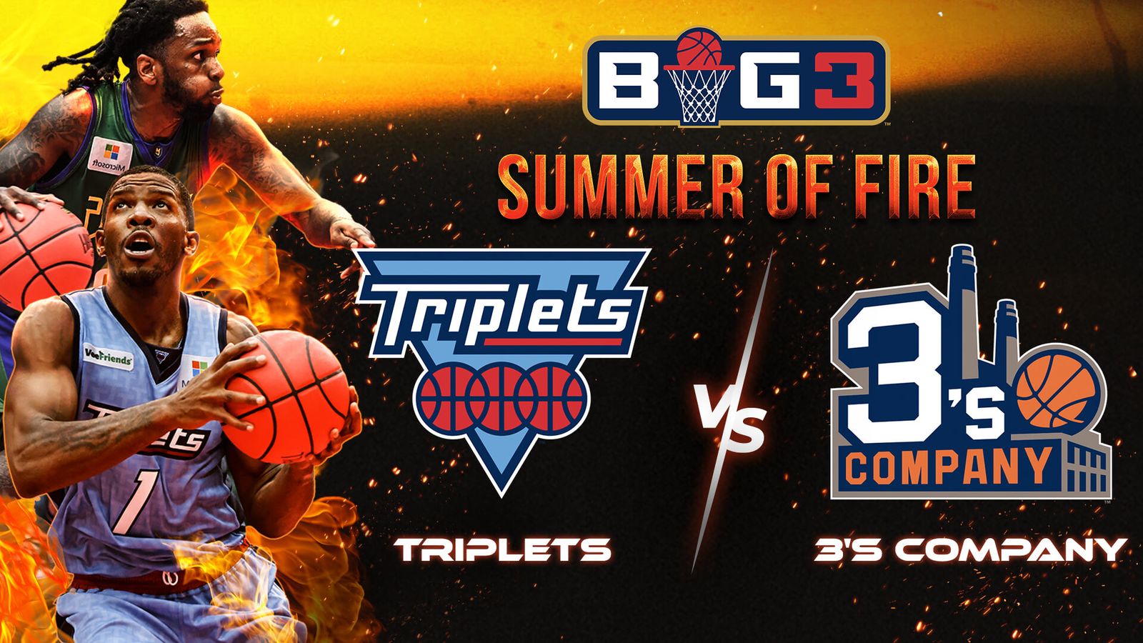 BIG3 Week 4: Triplets vs 3's Company - Official Replay - TrillerTV